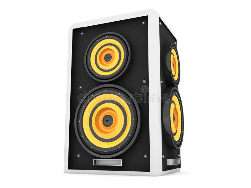 Three Dimensional Front View Of Loud Speaker Stock Illustration ...