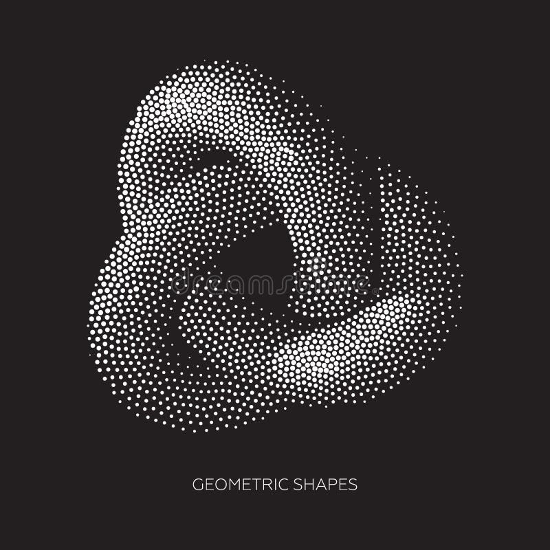 Three-dimensional Geometric Figures Collected from Points Stock Vector ...