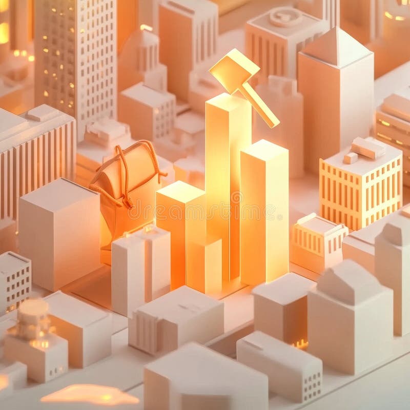 Three-dimensional Geometric Shapes with a Rising Bar Graph Tracking ...