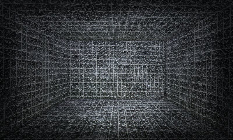 Three Dimensional Glass Cage, Interior Background Stock Image - Image ...