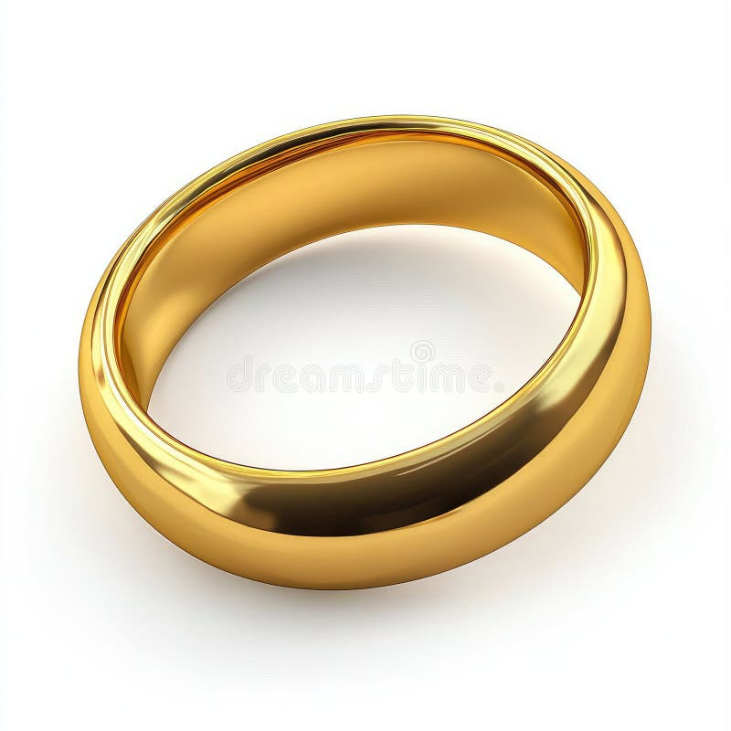 Luminous Gold Wedding Band: Symbol of Eternal Love Stock Illustration ...