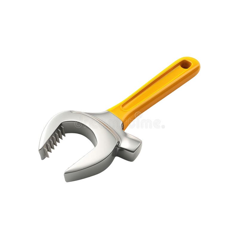 Adjustable Wrench Tool with Yellow Handle, Repair and Maintenance ...