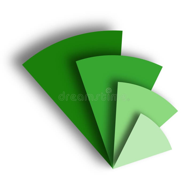 Three Dimensional Green Triangles Logo Vector Stock Vector ...