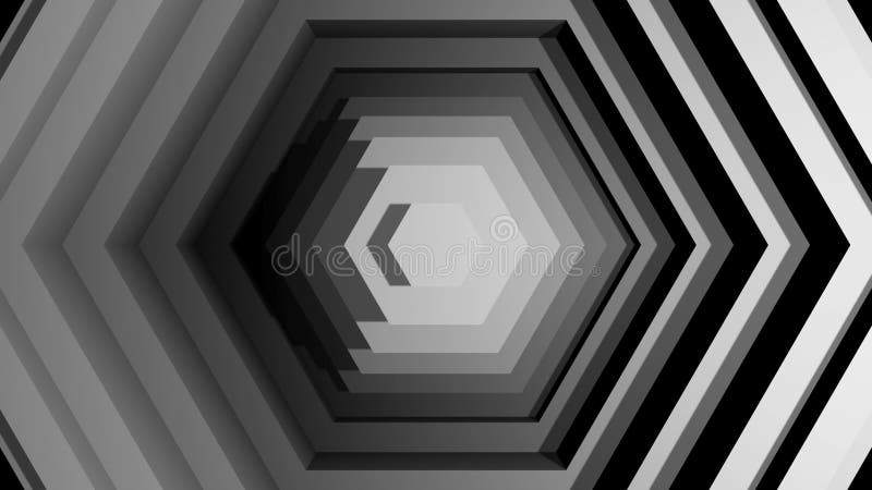 Three Dimensional Grey Hexagon Shape Animation Stock Video - Video of ...