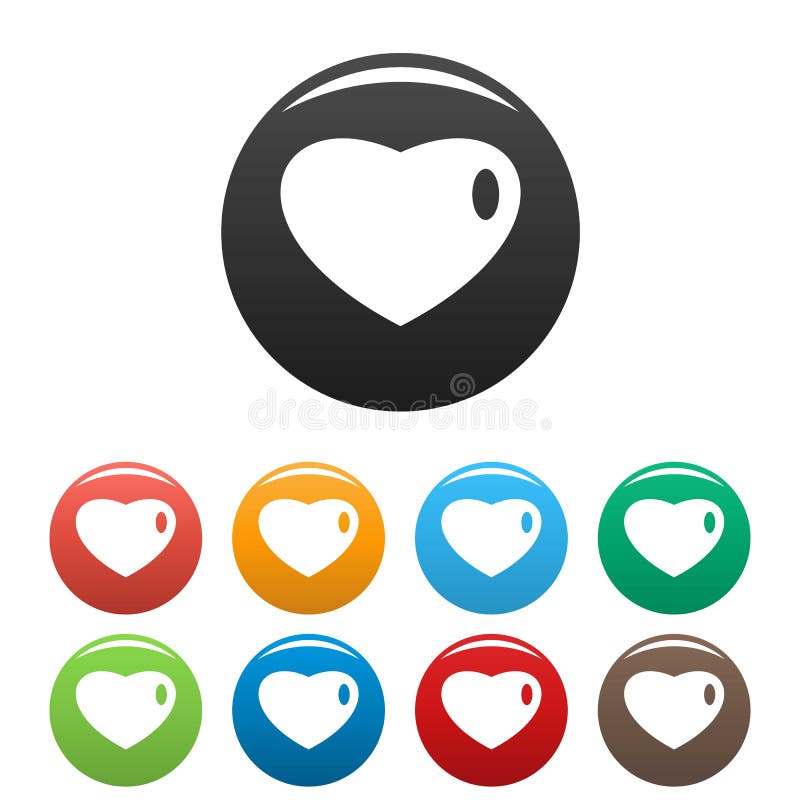 Three-dimensional Heart Icons Set Color Vector Stock Vector ... Three-dimensional Heart Icons Set Color Vector Stock Vector ...
