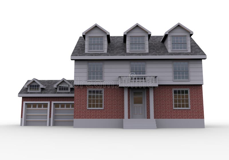 Three-Dimensional House stock illustration. Illustration of ...