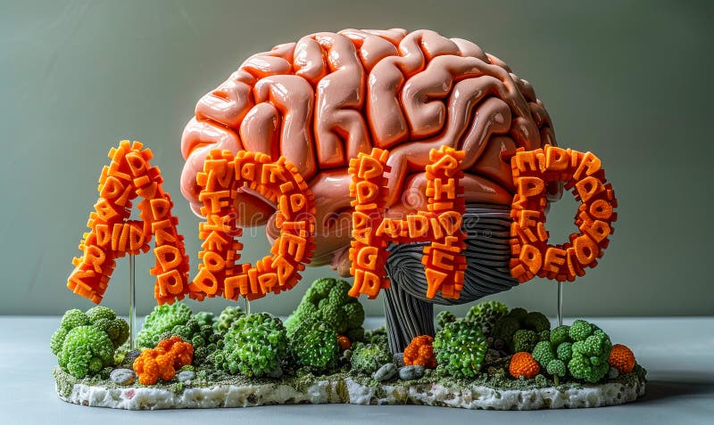 A Three-dimensional Human Brain Model with the Orange Letters ADHD ...