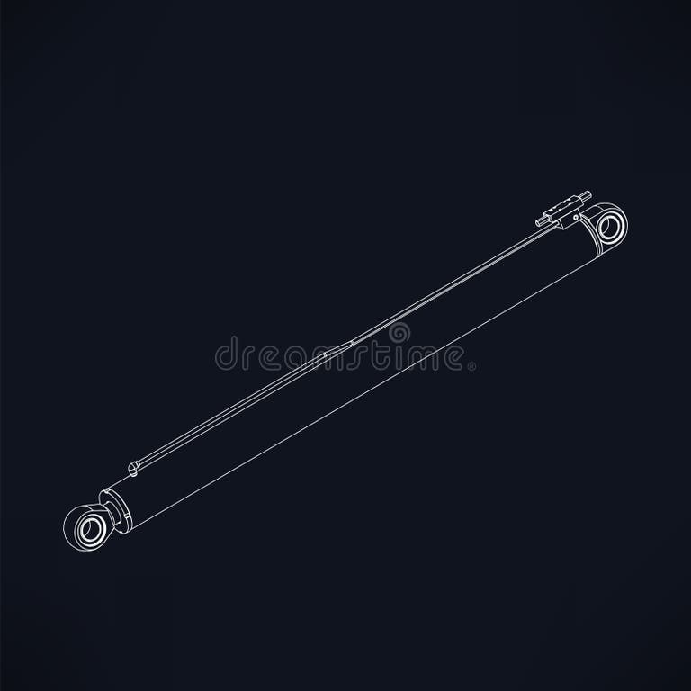 Dimensional Hydraulic Cylinder Stock Illustrations – 4 Dimensional ...