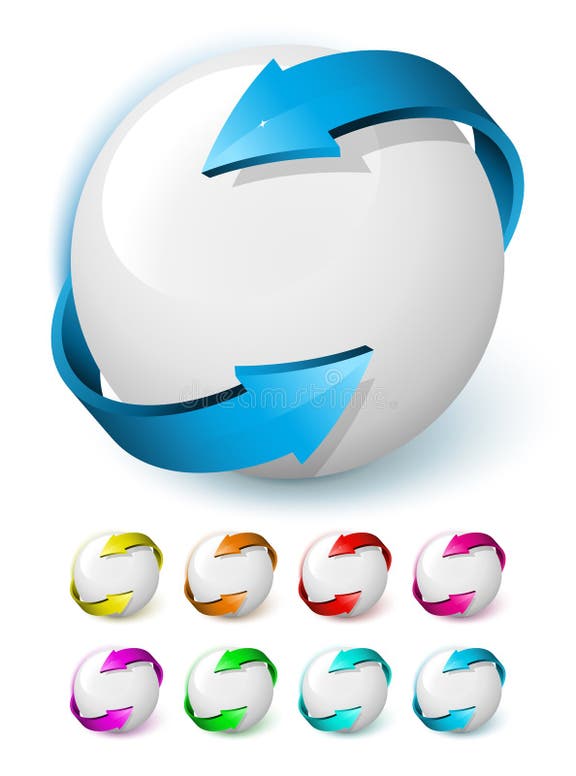 Three-dimensional icons stock vector. Illustration of three - 7376658