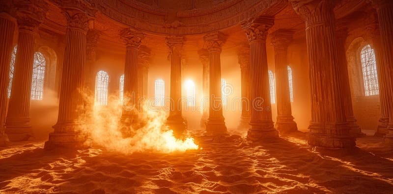 Three-dimensional Illustration of a Magic Ritual Performed in a Desert ...