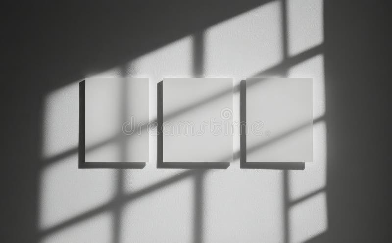 Three-dimensional Illustration of Multi-page Square Flyers. Stock ...