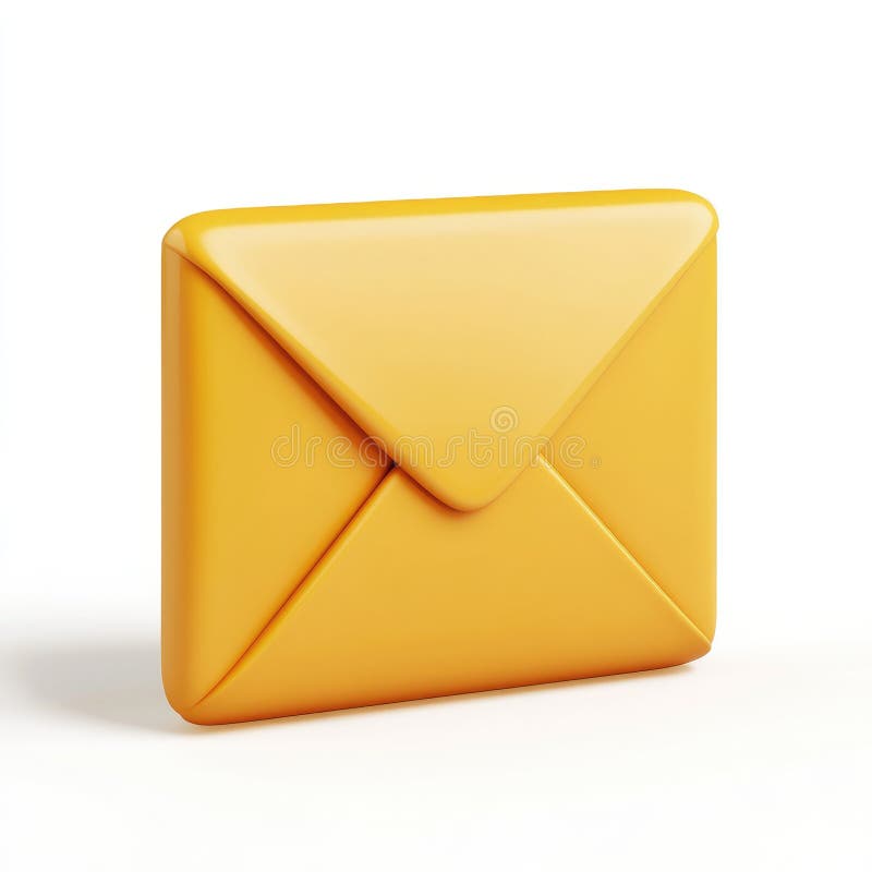 Golden 3D Envelope Icon: Message, Mail, Communication Stock ...