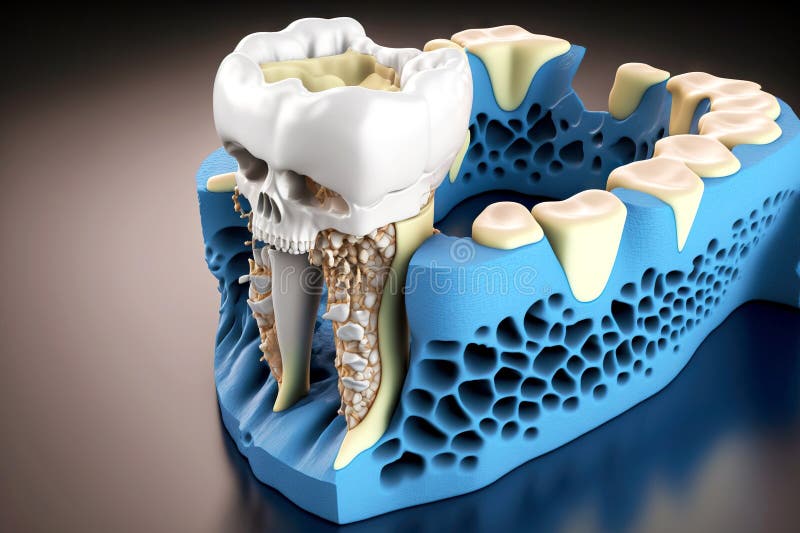 Three-dimensional Image of Jaw with Models of Teeth for Dental ...