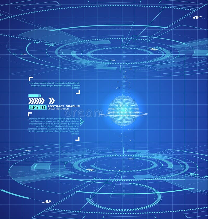 Three-dimensional Interface Technology, Science Fiction Scene. Stock ...