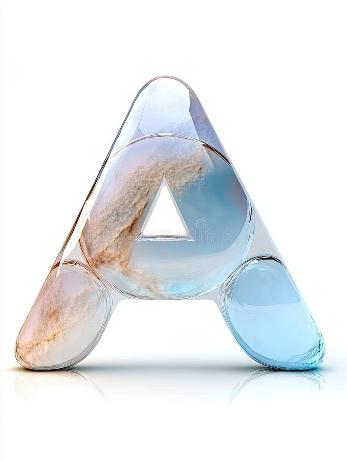 A Three-Dimensional Letter a Design with a Unique Translucent Effect on ...