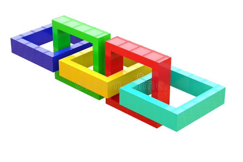 Three dimensional squares stock vector. Illustration of framework ...