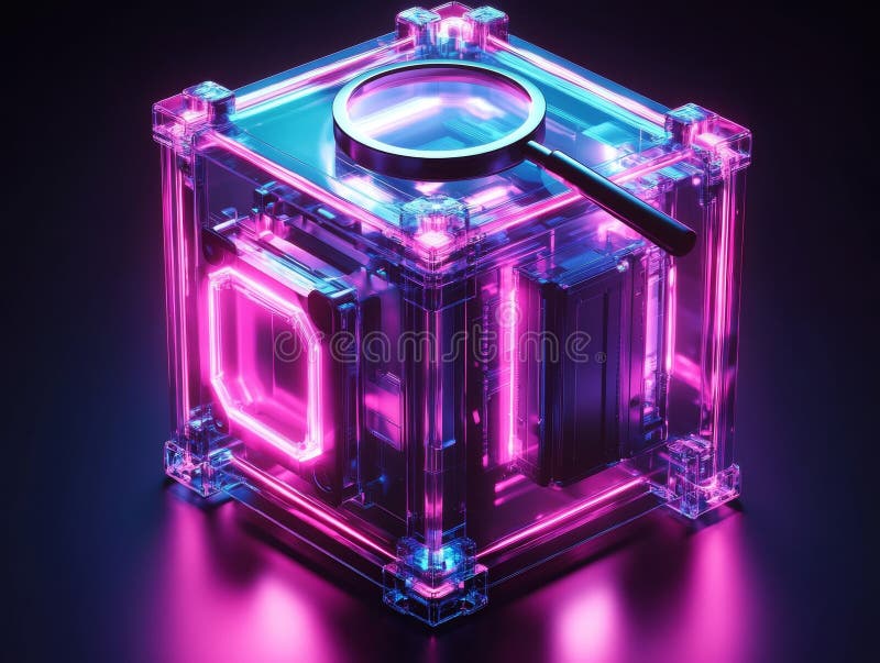 A Three-dimensional Magnifier Inspecting a Digital Cube S Data Layers ...