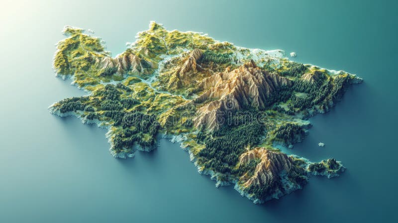 Three-dimensional Map of Romania for Creative Purposes Stock ...