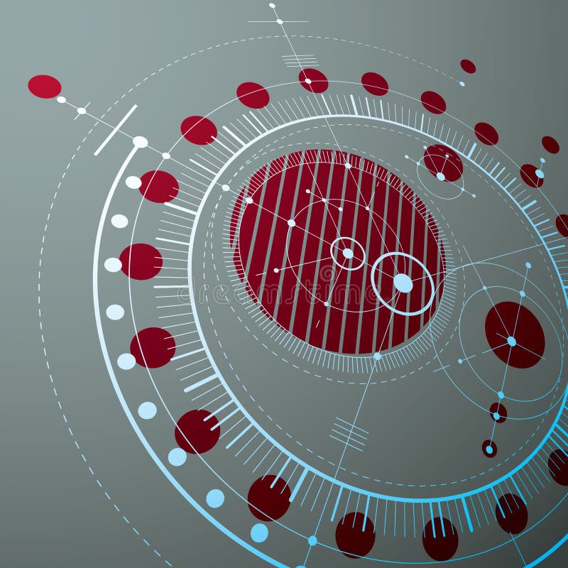Dimensional Mechanical Schemes, Set of Futuristic Vector Engineering ...