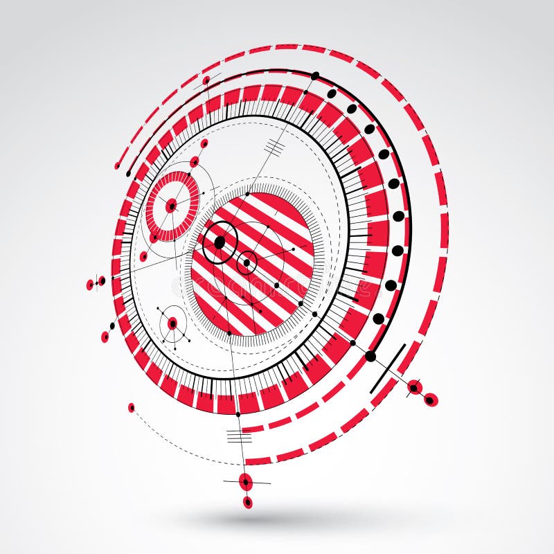 Dimensional Mechanical Schemes, Set of Futuristic Vector Engineering ...