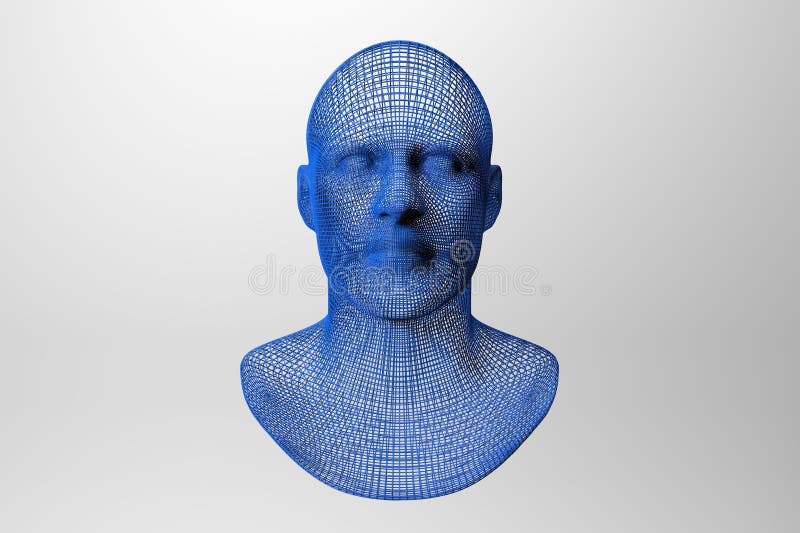 Mesh of a man face in 3D stock illustration. Illustration of front ... Mesh of a man face in 3D stock illustration. Illustration of front ...