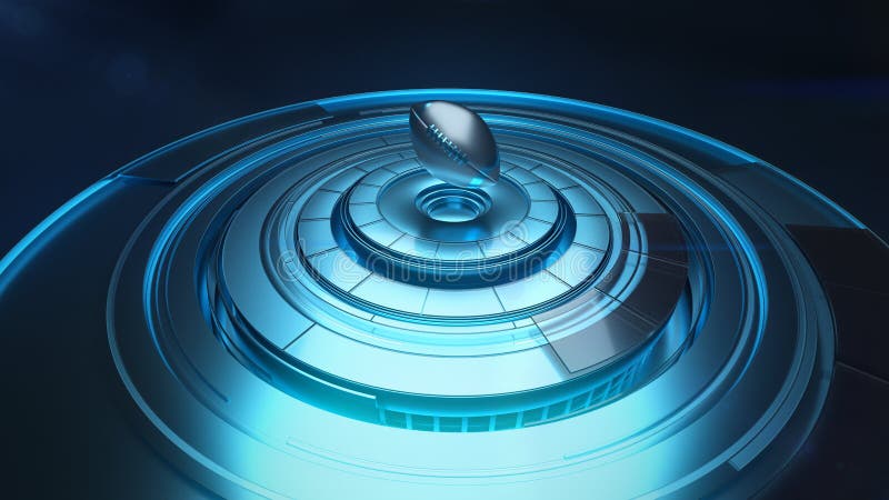 Three Dimensional Model of Rugby Ball Stock Illustration - Illustration ...