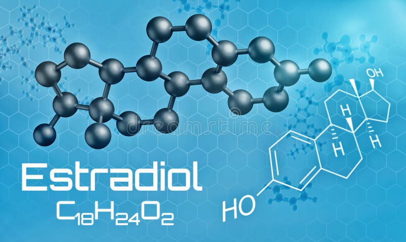 Estradiol Structural Chemical Formula Simple Stock Illustration ...
