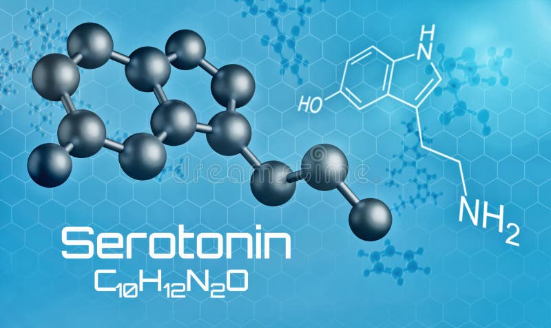 Serotonin Molecule Wallpaper