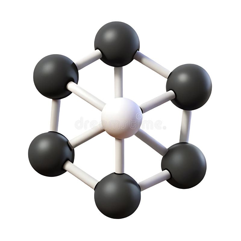 Three Dimensional Molecular Structure Model Stock Illustration ...