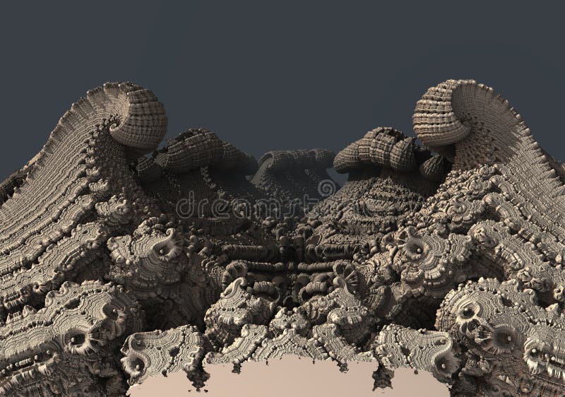 Three-dimensional Mountain stock illustration. Illustration of colored ...