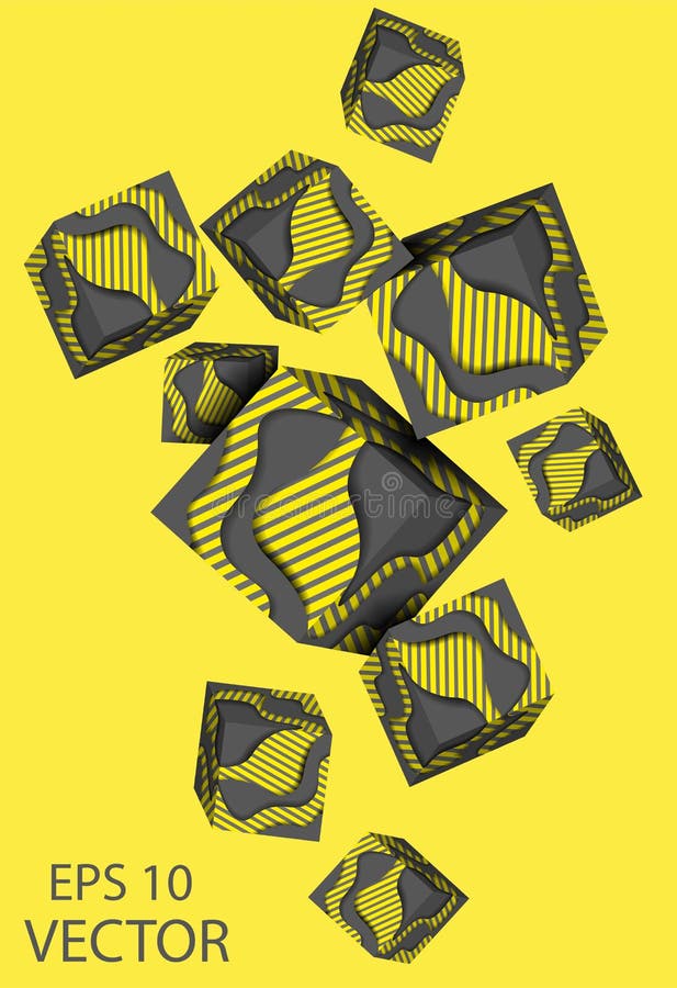 Three-dimensional, Multi-colored Cubes on a Light Background. Stock ...