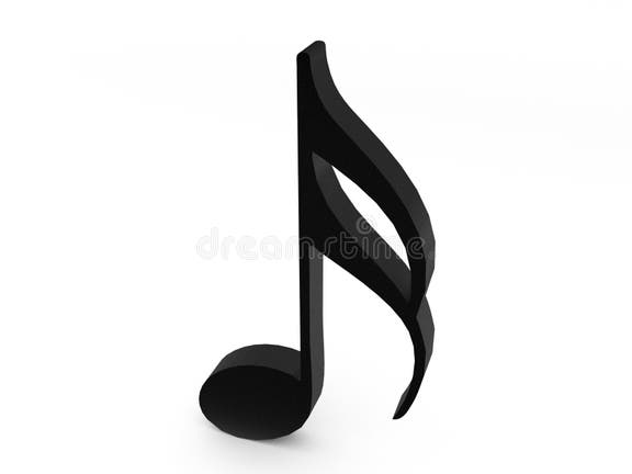 Three Dimensional Musical Notes Stock Illustration - Illustration of ...