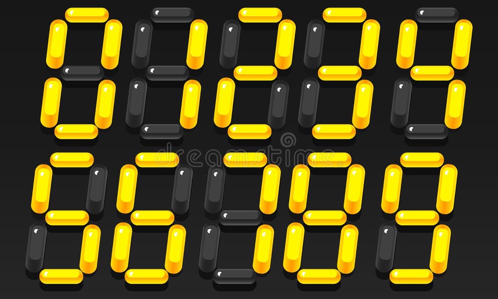 Three-dimensional numbers stock vector. Illustration of typography ...