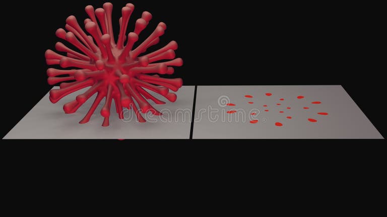 3d Object Interacting with 2d Plane. 3d Render Illustration View 2 ...