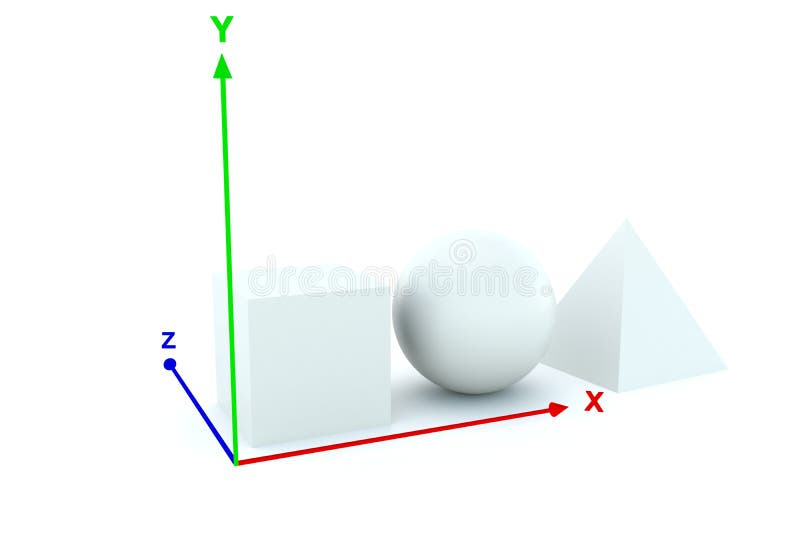 Three-dimensional objects stock illustration. Illustration of ...