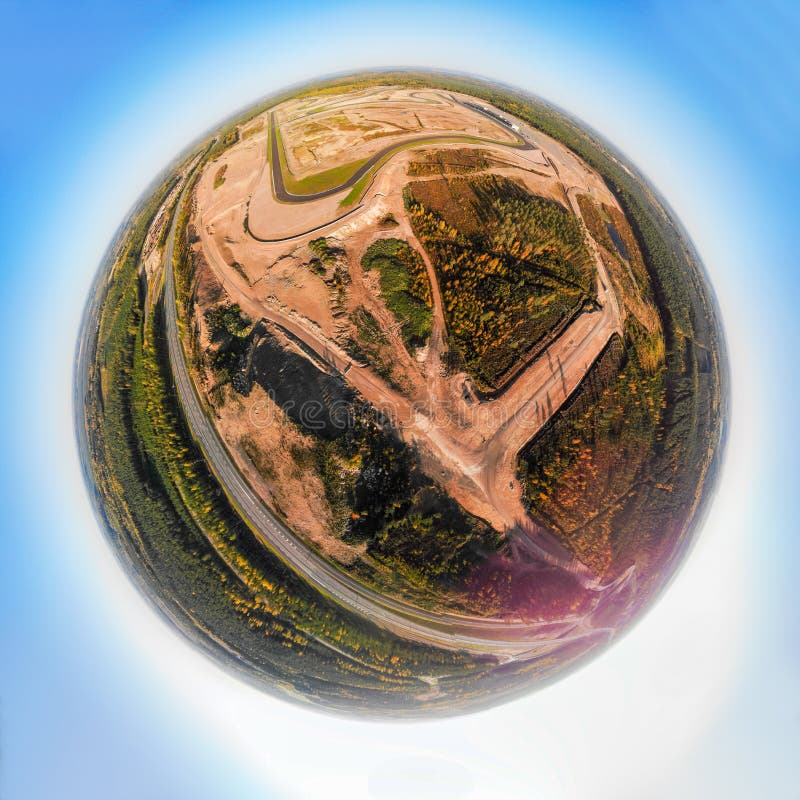 A Three Dimensional Panoramic Aerial View of the Race Track in Finland ...