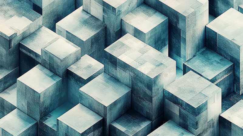 Isometric Cubes: a Three-Dimensional Pattern of Interlocking Cubes, Creating a Dynamic Geometric ...