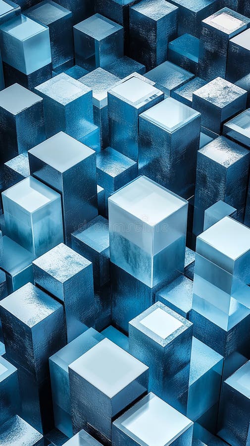 Isometric Cubes: a Three-Dimensional Pattern of Interlocking Cubes, Creating a Dynamic Geometric ...