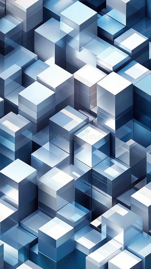 Isometric Cubes: a Three-Dimensional Pattern of Interlocking Cubes, Creating a Dynamic Geometric ...