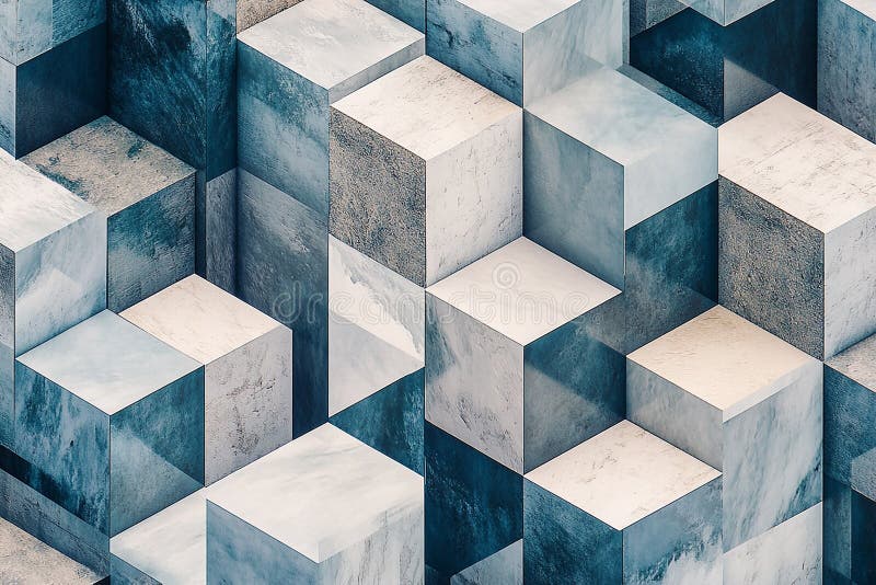 Isometric Cubes A Three Dimensional Pattern Of Interlocking Cubes Creating A Dynamic Geometric