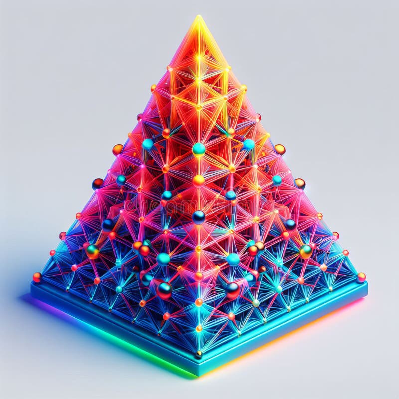 Three Dimensional Pebble in the Shape of a Pyramid, Featuring Stock ...