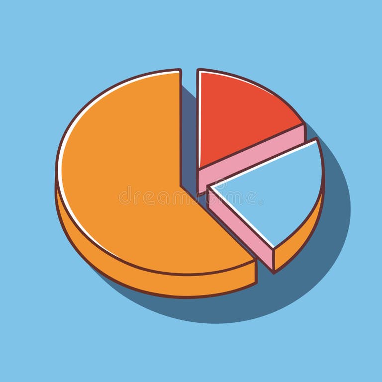 A Clean and Modern Pie Chart Stock Vector - Illustration of poster ...