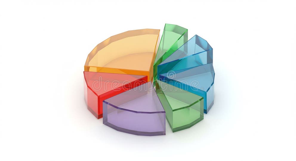 A Three-dimensional Pie Chart with Multiple Segments in Varying Sizes ...