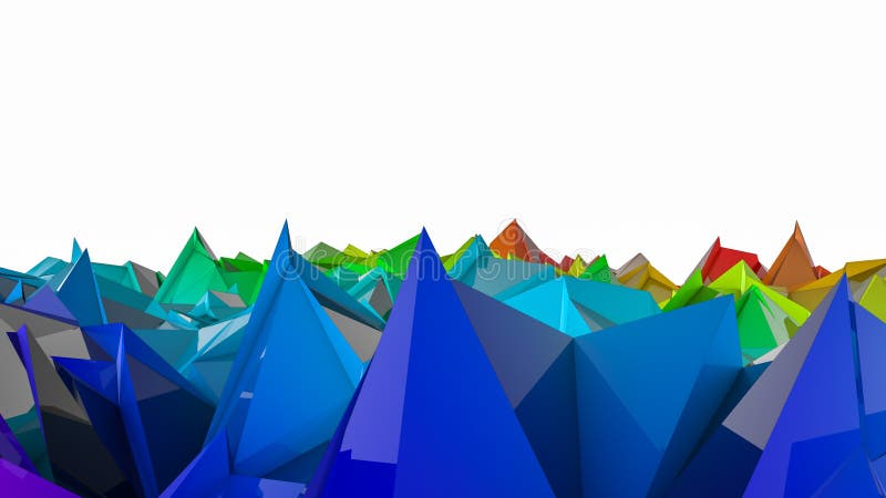 Three-dimensional Plane of Iridescent Color. 3d Render Stock ...