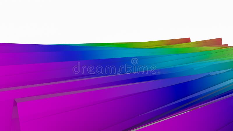 Three-dimensional Plane of Iridescent Color. 3d Render Stock ...