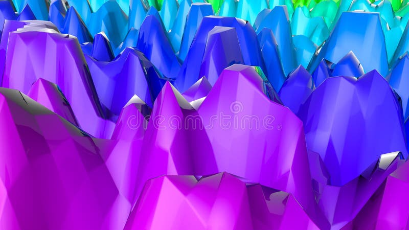 Three-dimensional Plane of Iridescent Color. 3d Render Stock ...