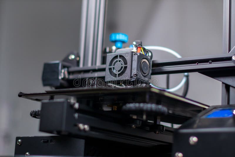 Three Dimensional Plastic Printer during Work Stock Image - Image of ...