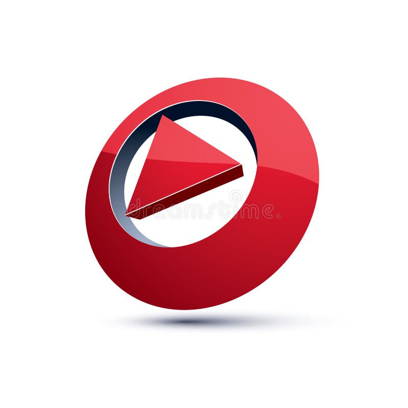 Play Symbol Coloured Button Logo Stock Vector - Illustration of clef ...