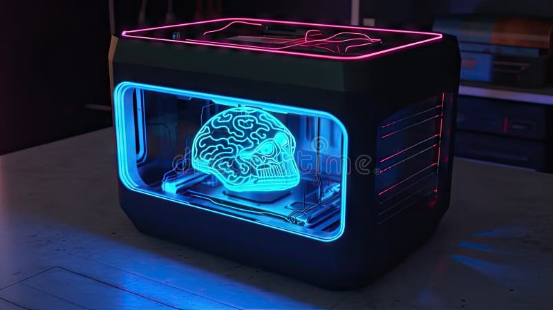 Three Dimensional Printing Machine,3D Glass Cube Making Blue Neon Color ...