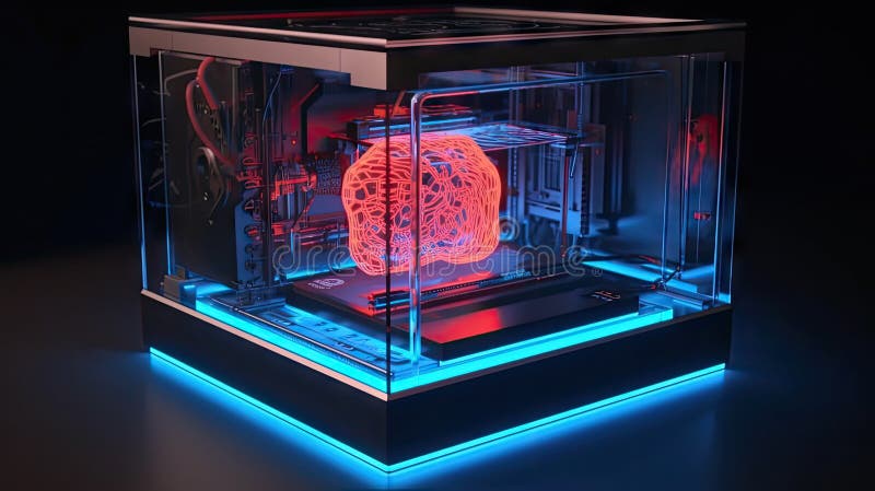 Three Dimensional Printing Machine,3D Glass Cube Making Pink Neon Color ...